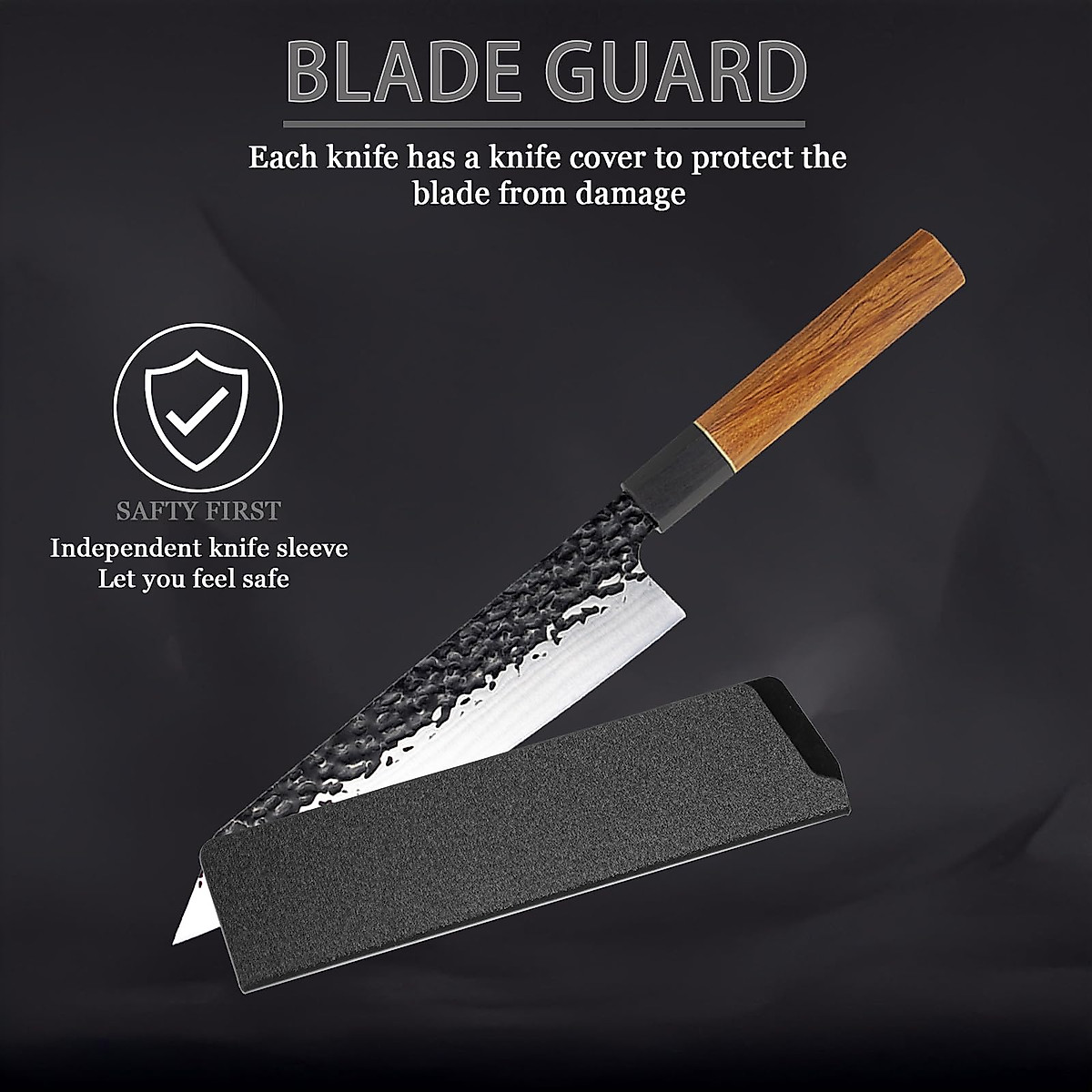 Dawdle Chef Knife 8 inch Sharp Professional Kitchen Knife High Carbon Stainless Steel Knife Butcher Knife Chef's Knife With Sheath Japanese Sushi Knife Cooking Knife For Men