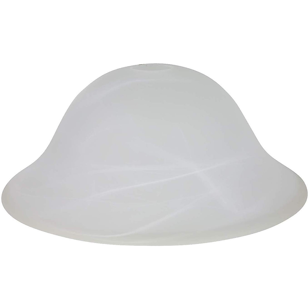 LIGHTACCENTS Alabaster White Glass Lamp Shade Replacement for Floor Lamp - Lamp Shade for Floor Lamps - Glass Lamp Shade - Floor Lamp Shade - Light Fixture Replacement Glass (White Marble)