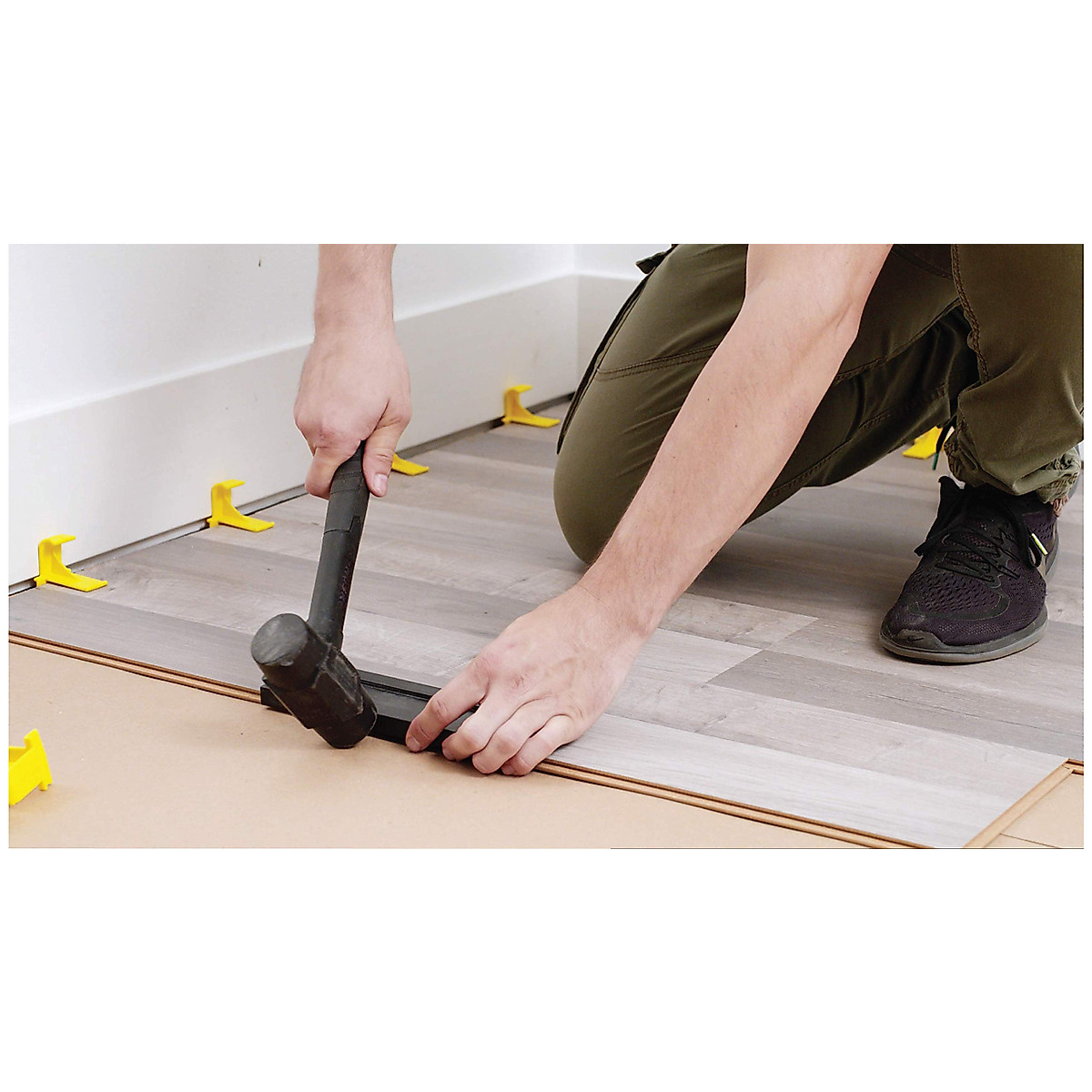 Tfloor Laminate Flooring Spacers : for Installing Laminate Wood, Vinyl Plank, Engineered Hardwood, LVT, Bamboo, Subfloor Panels, or Any Floating Floor Material. Made in The USA.