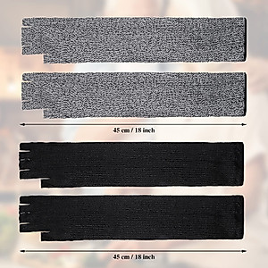 2 Pairs Cut Resistant Sleeves for Men Anti Cut Protective Sleeves Arm Sleeves Safety Gloves (Black, Gray)