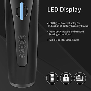 othos Multi-Functional Electric Hair Clipper Beard Trimmers Shaver Kit for Men Mustache Hair Face Nose Body Ear Trimmers Set USB Charging Rechargeable Lithium Battery Waterproof Cordless Stand LED