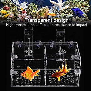 Fish Separation Breeder Box, Acrylic Fish Tank Breeding Isolation Box Aquarium Hatchery Incubator Holder(B-20x10x10cm)