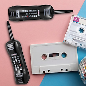 4 Pcs Inflatable Phone 80s 90s Halloween Party Decorations Retro Inflatable Mobile Phone Props for Halloween Hip Hop Theme Birthday Party Decorations Supplies, 26 Inch