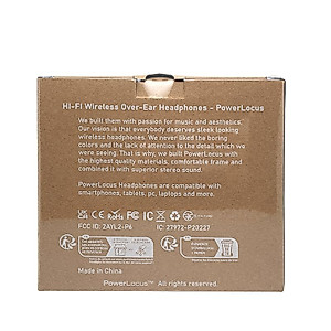 PowerLocus Wireless Bluetooth Headphones, Over Ear Headphones with Microphone, 50H Playtime, HiFi Stereo Sound, Deep Bass, Soft Earmuffs, Foldable Lightweight Headphones for Travel/PC/Cell Phone