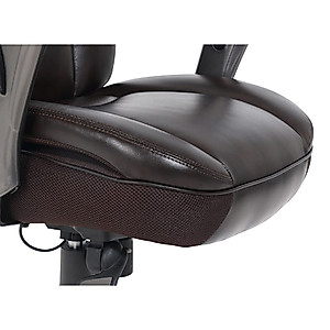 Serta® Smart Layers™ Siena Ergonomic Bonded Leather Mid-Back Manager's Chair, Brown