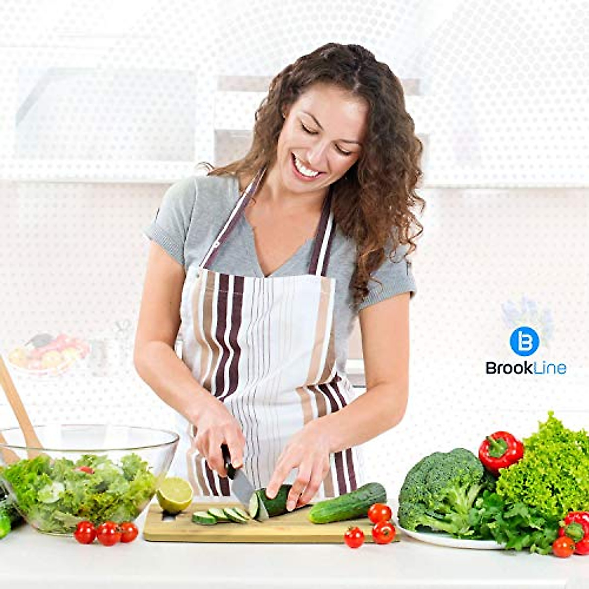 Brookline Wood Cutting Board Set - Extra Thick 3 Charcuterie Boards - Made from Organic Bamboo - Used for Cooking, Meat, Cheese and Vegetable Chopping