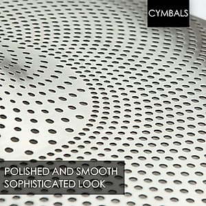 Low Volume 8" Splash Cymbal, 8 inches Practice Splash Cymbal, Quiet Splash Cymbal (8‘’, Silver)