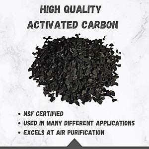 EnviroSupply 4x8 Activated Carbon (Virgin Coconut Shell), Bulk Charcoal for Gas, Air Purification, Odor Removal, Deodorizer Vapor Phase Applications - Resealable 1 Pound Bag (455 grams)