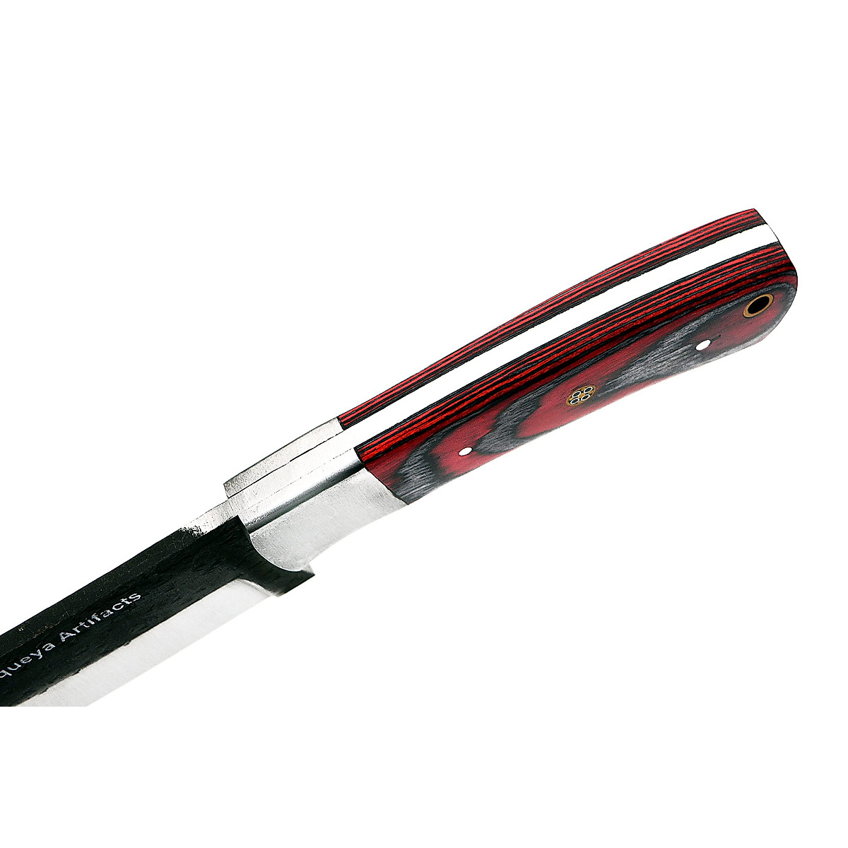 Fixed Blade Knife with Sheath, 9'' Full Tang Hunting Knife with High Carbon Steel Blade, Non-Slip Color Wood Handle, Lanyard Hole, Camping Knife for Hiking, Outdoor, Hunting, Survival, Camping