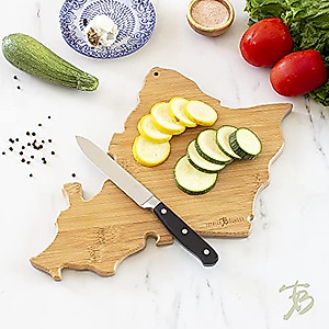 Totally Bamboo Destination Oahu Serving and Cutting Board, Includes Hang Tie for Wall Display