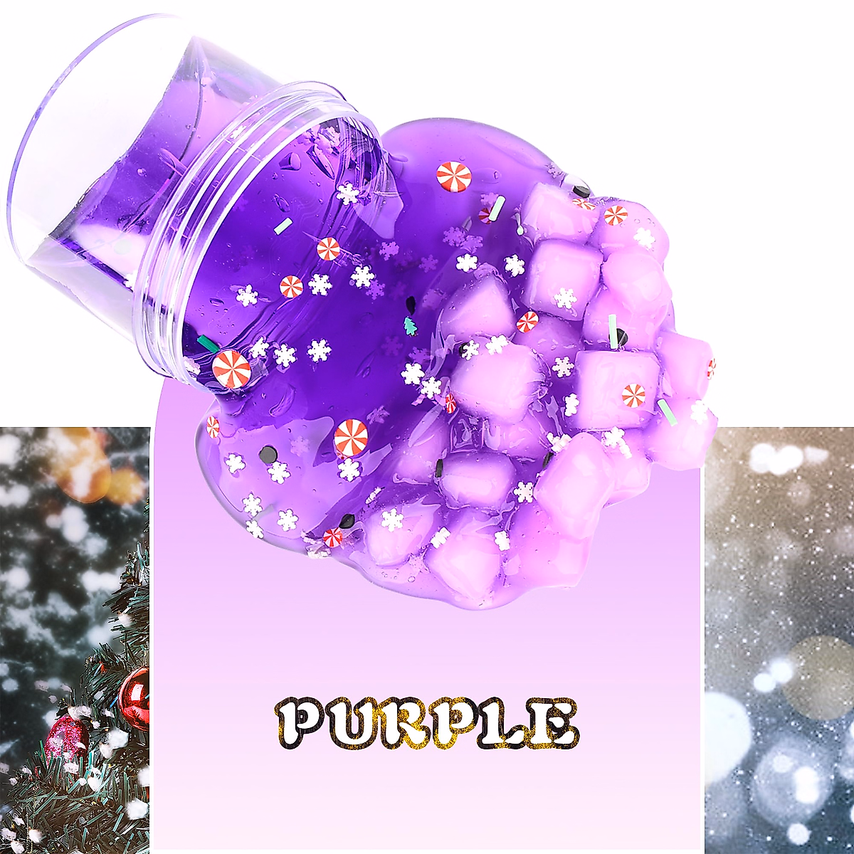 5 Pack Jelly Cube Slime Kit, Super Soft and Non-Sticky Crystal Slime for Kids, Stress Relief Toy, Great Party Favors for Girl Boys, Goodie Bag Fillings, Fidget Toy for Ages 3+