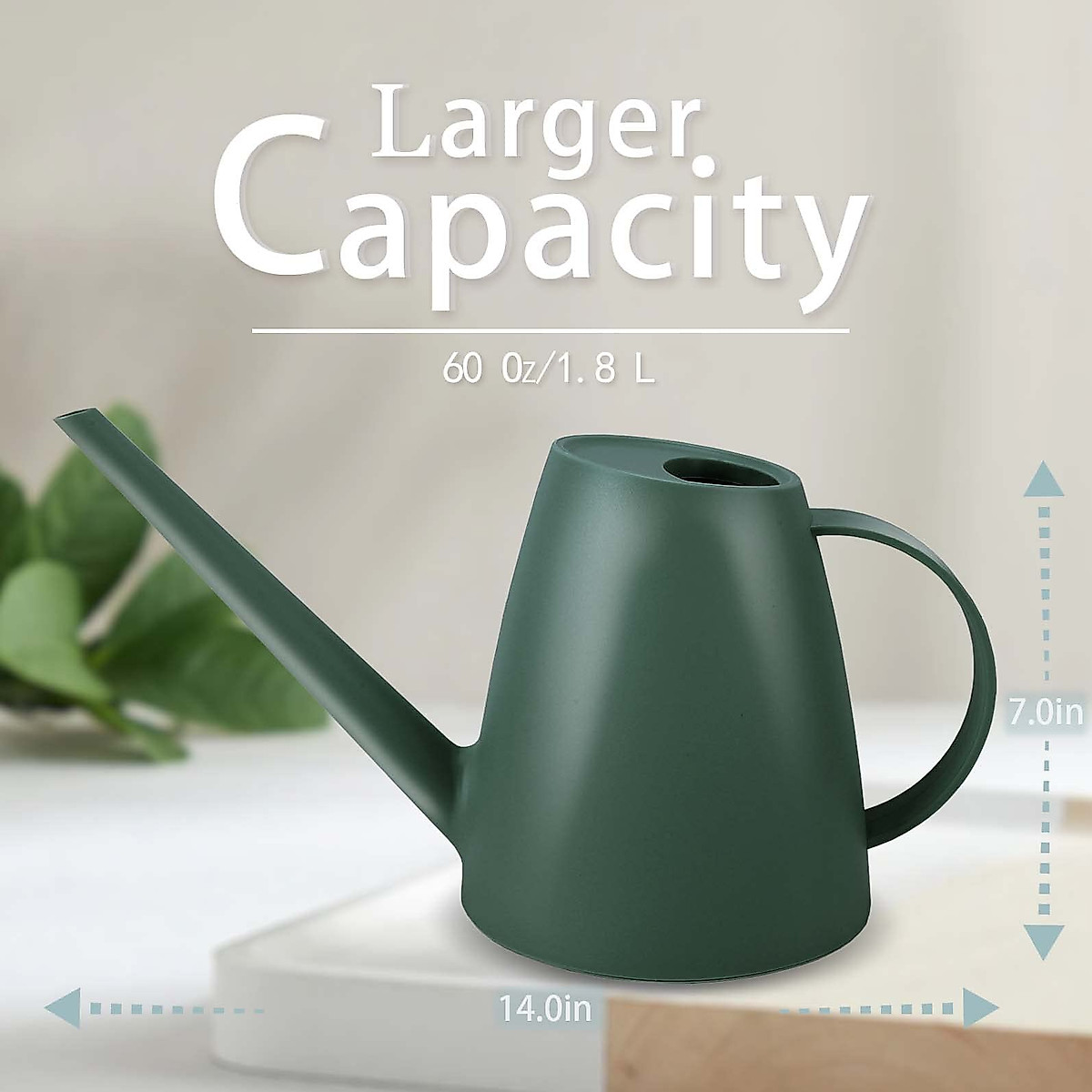 Watering Can for Indoor Plants, Small Watering Cans for House Plant Garden Flower, Long Spout Water Can for Outdoor Watering Plants 1.8L 1/2 Gallon