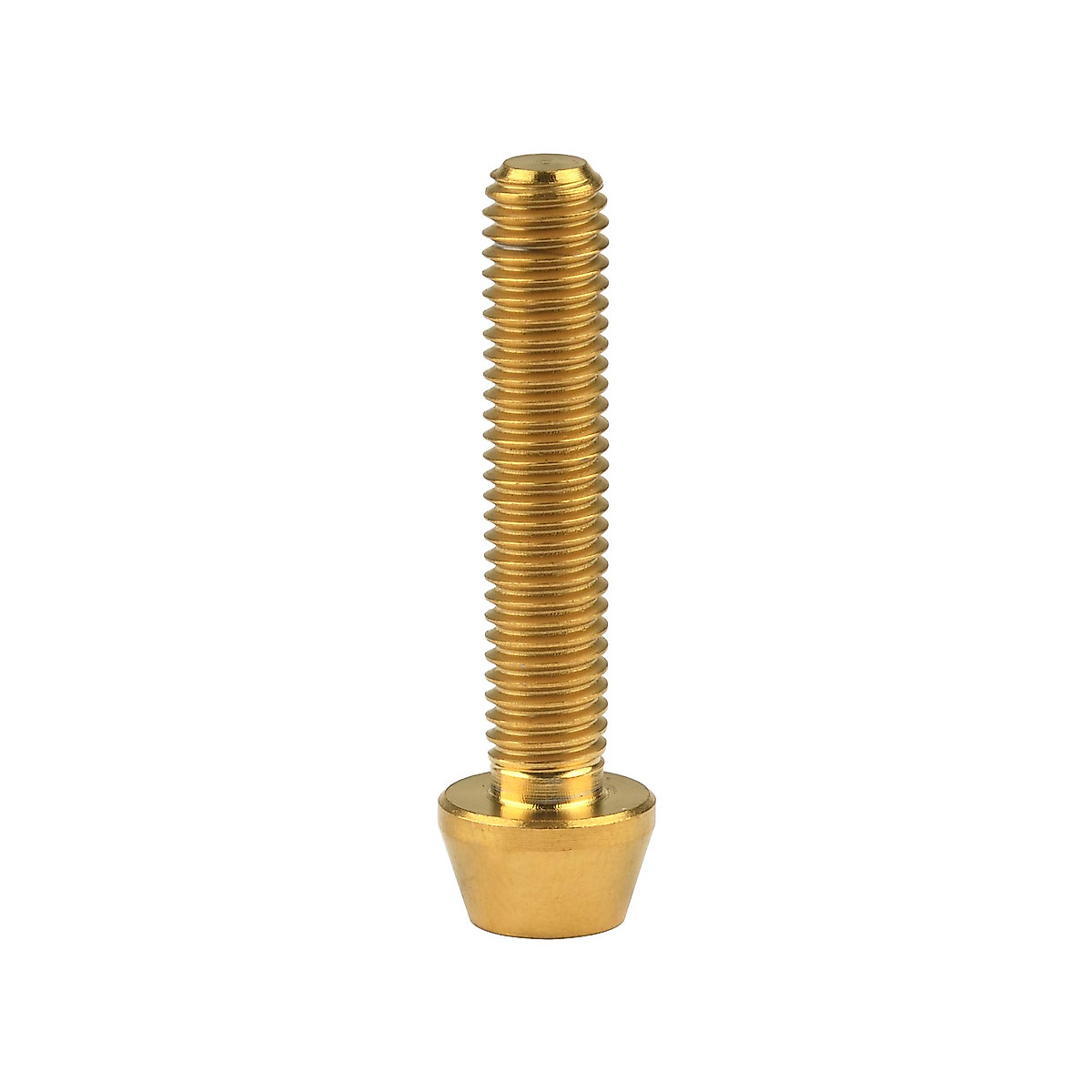 Wanyifa Titanium Ti Bolt M5x9 16 18 20 25 30 35 40 45 50 55 60mm Tapered Head Screws pack of 4 (M5x25mm, Gold)