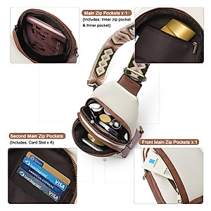 CLUCI Sling Crossbody Bag Bundles with Small Backpack