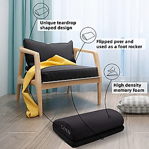 Wedge Shaped Under Desk Footrest – Memory Foam Home and Office Foot Rest Velvet Leg Rest Adjustable Foot Rest Under Desk