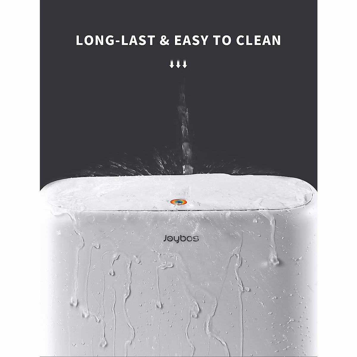 funest Bathroom Trash Can, 3.3 Gallon/12.5 Liter Slim Garbage Can with Lid, Adsorption Trash Can with Press-Top Lid, Narrow Plastic Wastebasket for Bathroom, Office, Bedroom, Kids Room, Living Room