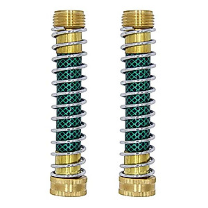 Twinkle Star Garden Hose Extension Adapter, Hose Kink Protector with Coil Spring, 2 Pack
