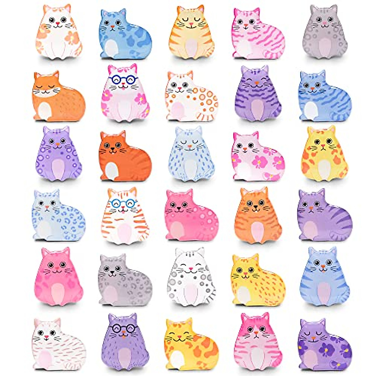 MORCART 30PCS Cat Magnets for Fridge, Cute Magnets for Refrigerator Locker Whiteboard Decorative Magnetic Board Cabinets Classroom Office Cubicle School Gift for Adult
