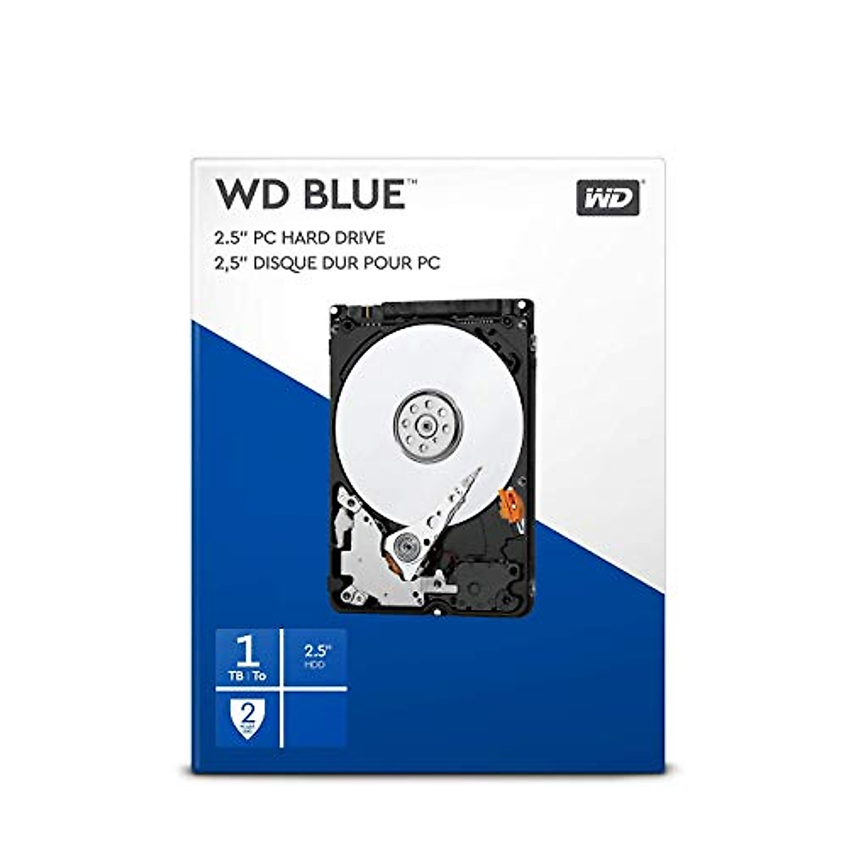 WD Blue 1TB Mobile Hard Disk Drive - 5400 RPM SATA 6 Gb/s 128MB Cache 2.5 Inch - WD10SPZX (Renewed)