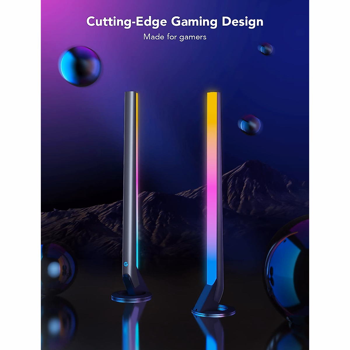 Govee RGBIC Gaming Light Bars H6047 with Smart Controller, Wi-Fi Smart LED Gaming Lights with Music Modes and 60+ Scene Modes Built, Works with Alexa & Google Assistant, Game Room Lights Decor