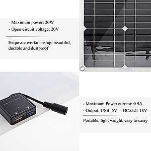 Happyyami 1 Set Solar Panels Portable Charger Solar Board Solar Charge Panel Solar Cell Plate Solar Panel Charger Car Charger Solar Cell Panel Travel Monocrystalline Silicon Tool Water Proof