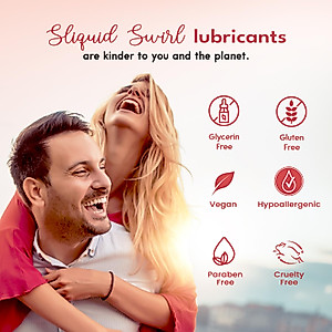Sliquid Swirl Flavored Lube Variety Pack - Cherry Vanilla, Green Apple Tart, and Pink Lemonade Water-Based Lube, Gift Ideas for Women/Men/Couples, Flavored Lubricant, 4.2 Oz Ea (3 Piece Set)