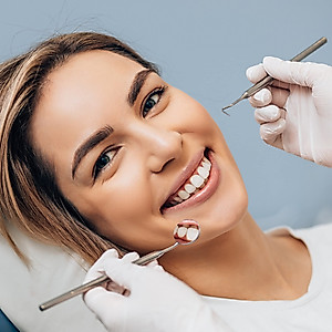 DEXA DENTAL Professional Dental Hygiene Kit - Stainless Steel Tartar Remover, Tooth Scraper, Pick Scaler, Penlight, Toothbrush, and Case