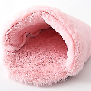 Soft Guinea Pig Nests, Cute Hamster Houses Warm Squirrel Sleeping Beds Small Animal Cotton Mats, Mini Pet Cages Winter Pet Accessories(S,Grey)