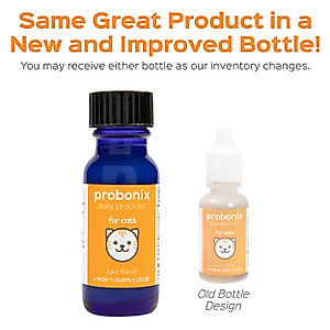 Humarian Probonix Cat Probiotic Drops - 8-Strain Probiotics for Cats to Support Gut Health, Dental Health and More - 45 Billion CFUs - 40-Day Supply - Liver Flavor