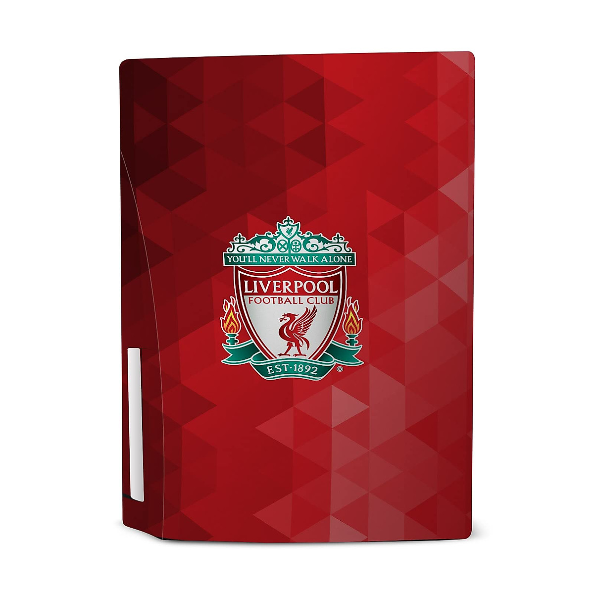 Head Case Designs Officially Licensed Liverpool Football Club Crest Red Geometric Art Vinyl Faceplate Gaming Skin Decal Compatible With Sony PlayStation 5 PS5 Disc Console & DualSense Controller