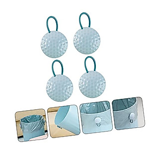 Levemolo 4pcs Bin Band Bathroom Anti-Drop Anti- Buckles Slip Clips Magnetic Can Adjustable Kitchen Grocery Buckle Fixation Blue Rubbish Bag Fasten for Holder Clamp Waste Creative Clip