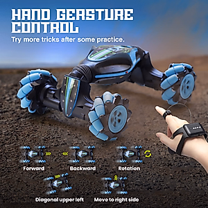 AAA777USA Remote Control Stunt Car with Gesture Control, Off-Road Drift Stunt Twist Car with 360 Degree Slips & Flips RC Toys for Kids and Adults – Birthday Gifts for Kids (Big Size)