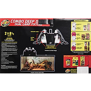 Zoo Med Combo Deep Dome Dual Lamp Fixture