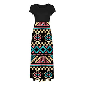 Women's Print Sundress 2023 Easter Day St. Patrick's Day Generic Plus Size Black Tie Dresses for Wedding Guest Closet Store Casual Summer Dresses Below The Knee Belted Asymmetric Hem Black Maxi Dress