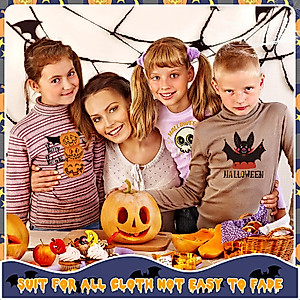 Colarr 60 Pcs Fall Iron on Transfer Shirts Halloween Thanksgiving Heat Transfer Vinyl Patches Stickers Christmas Iron on Decals Iron on Appliques for Clothing Hat Backpack DIY Craft Supply