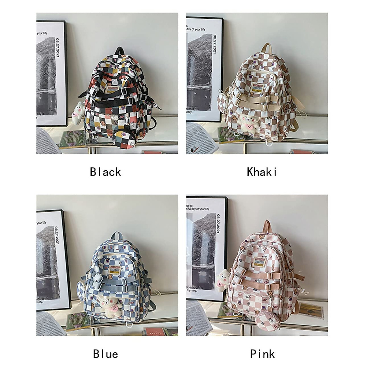 Lokkcy Kawaii Backpack for School,Backpacks for Girls and Backpack for Girls 10-12 Japanese School Bag book bags for girls 8-12(pink)