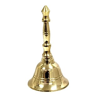 4" Hand Held Service Bell - Polished Brass 2-Pack