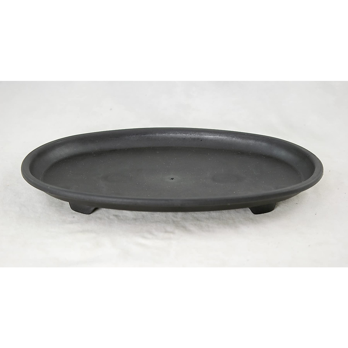2 Oval Plastic Humidity/Drip Tray for Bonsai Tree and House Indoor Plants 9.5"x 6.5"x 1" - Black