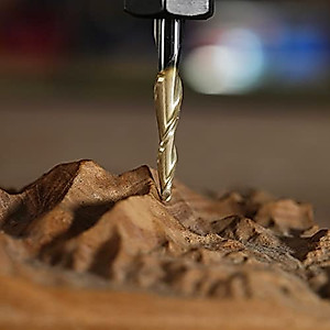 SpeTool Tapered Ball Nose End Mill 1/4" Shank with 1/16" Cutting Radius (1/8" Diameter) for 3D Carving Engraving Router Bit, ZrN Coated