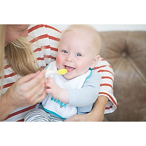 BEABA Toddler Self Feeding Cutlery and Silicone 4-Piece Meal Set - Soft, Unbreakable, Non-Slip Suction Bottom