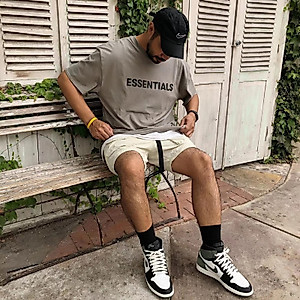 Wenorgesa Unisex Letter Print Hip Hop Shirts Classic Couples Tee Tops