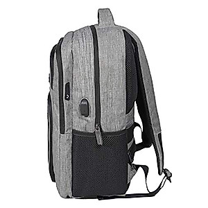 Rockland Slim Pro USB Laptop Backpack, Grey, Large