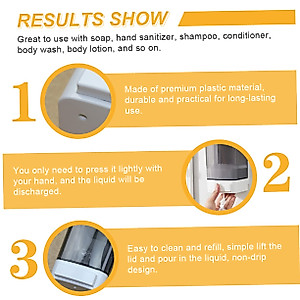 Luxshiny Plastic Easy Refill Hand Soap Dispenser Manual Soap Dispenser Bathroom 1000ml Soap Pump