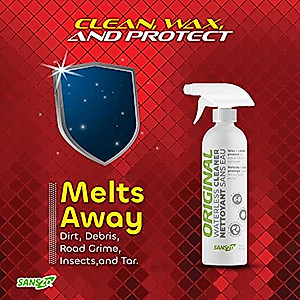 SansZo Total Detail Waterless Car Wash Wax and Polish Spray - Cleans, Shines and Protects with one Quick Application - Ultra Slick Lubricating Quick Detailer, Pro-Style Detailing Made Easy - 64 OZ