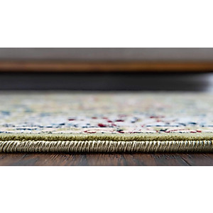 Unique Loom Narenj Collection Area Rug - Bristol (5' 3" x 8' Rectangle, Green/ Ivory)