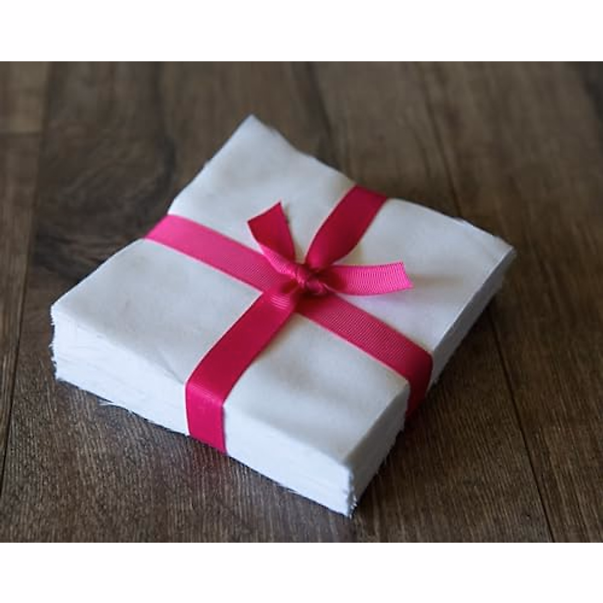 100 Pcs Fabric Strips Cute, Beautiful 100% Cotton Fabric Quilt Squares, Width 5 inch Length 5 inch, Gift Pure White pre-Cut Charm Pack Squares, DIY Blanket