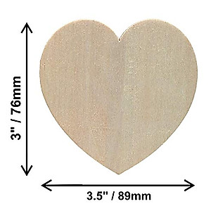 Creative Hobbies® Unfinished Wood Heart Cutout Shapes, Ready to Paint or Decorate, 3.5 Inch Wide | 12 Pack