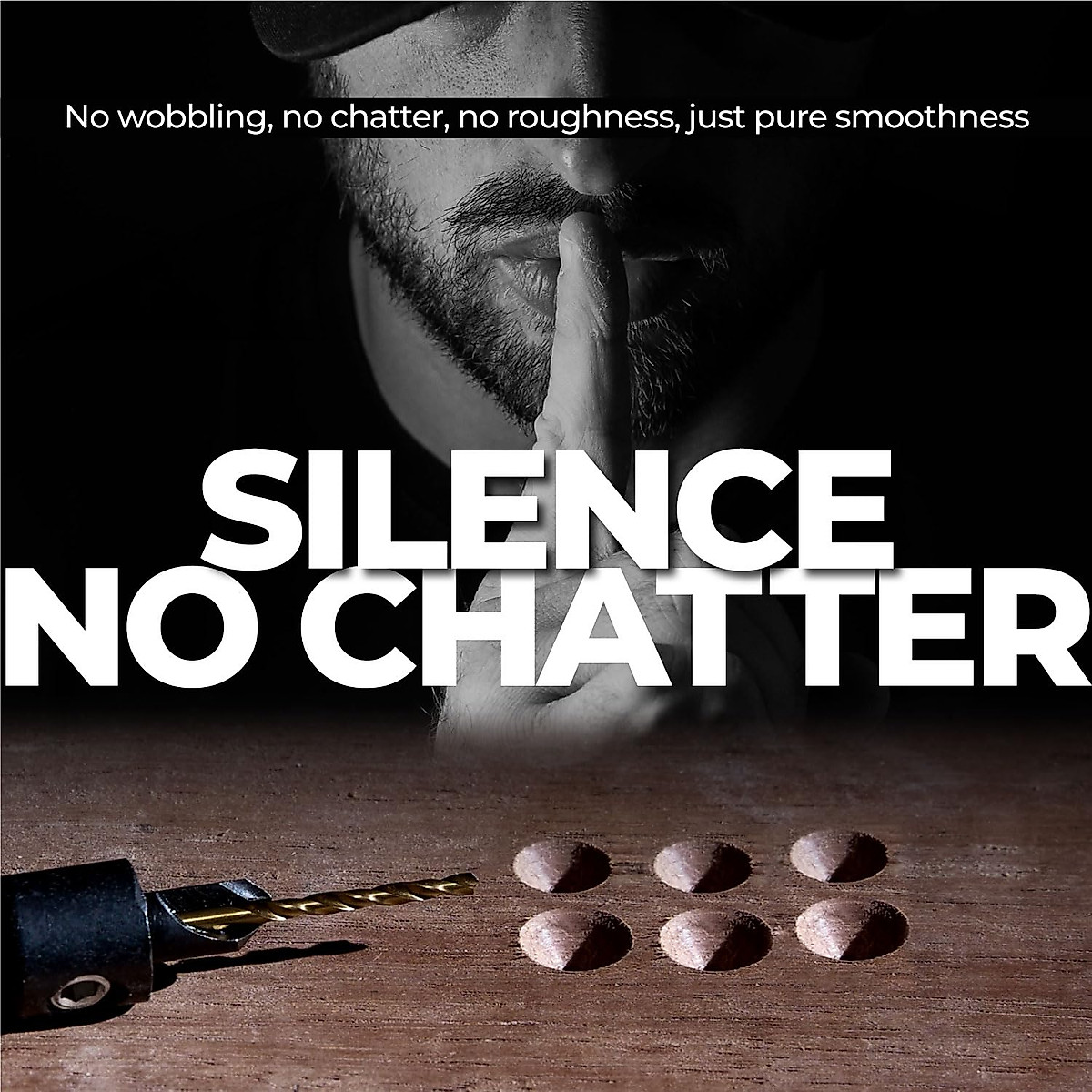 toolant Silence Combination Countersink Drill Bits Set, #4, #6, #8, #10, #12, High-Speed Steel Counter Sink Drill Bit for US Wood Screw