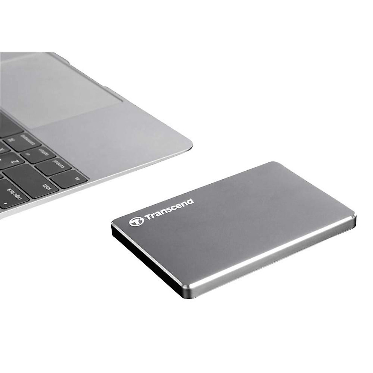 Transcend 1TB SJ25C3N, Portable External Hard Drive, Sleek Aluminum casing, Type A, Iron Gray - TS1TSJ25C3N