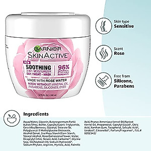 Garnier SkinActive 3-in-1 Face Moisturizer with Rose Water, 6.7 Fl Oz (Pack of 1)